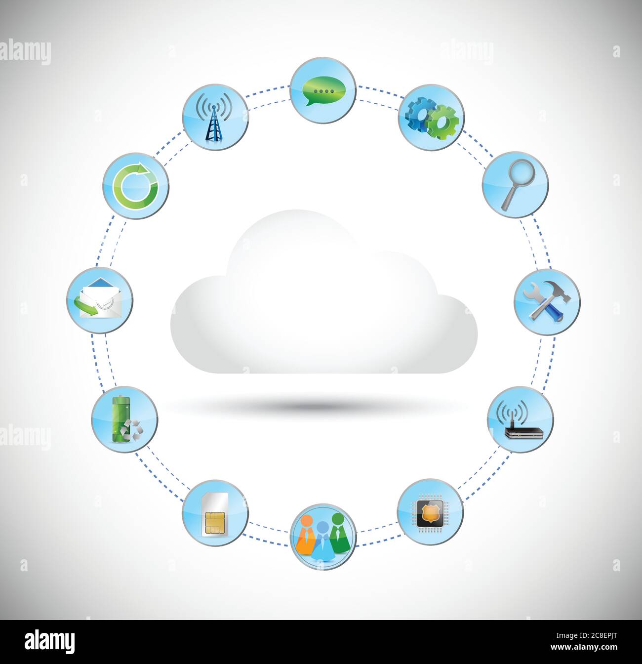 Public cloud computing network Stock Vector Images - Alamy