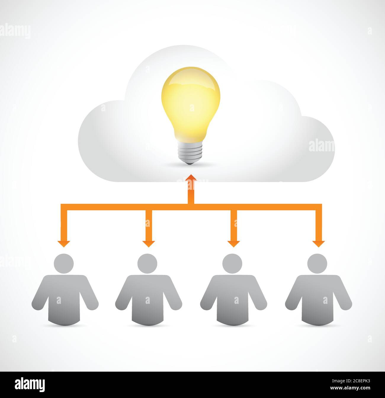 People idea cloud illustration design over a white background Stock ...