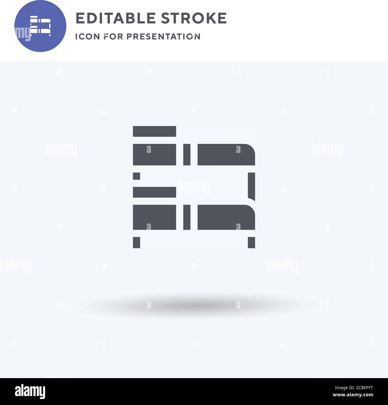 Bunk Bed icon vector, filled flat sign, solid pictogram isolated on ...