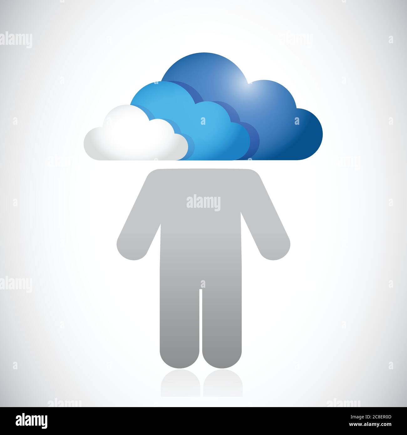 Avatar with a cloud head. illustration design over a white background ...