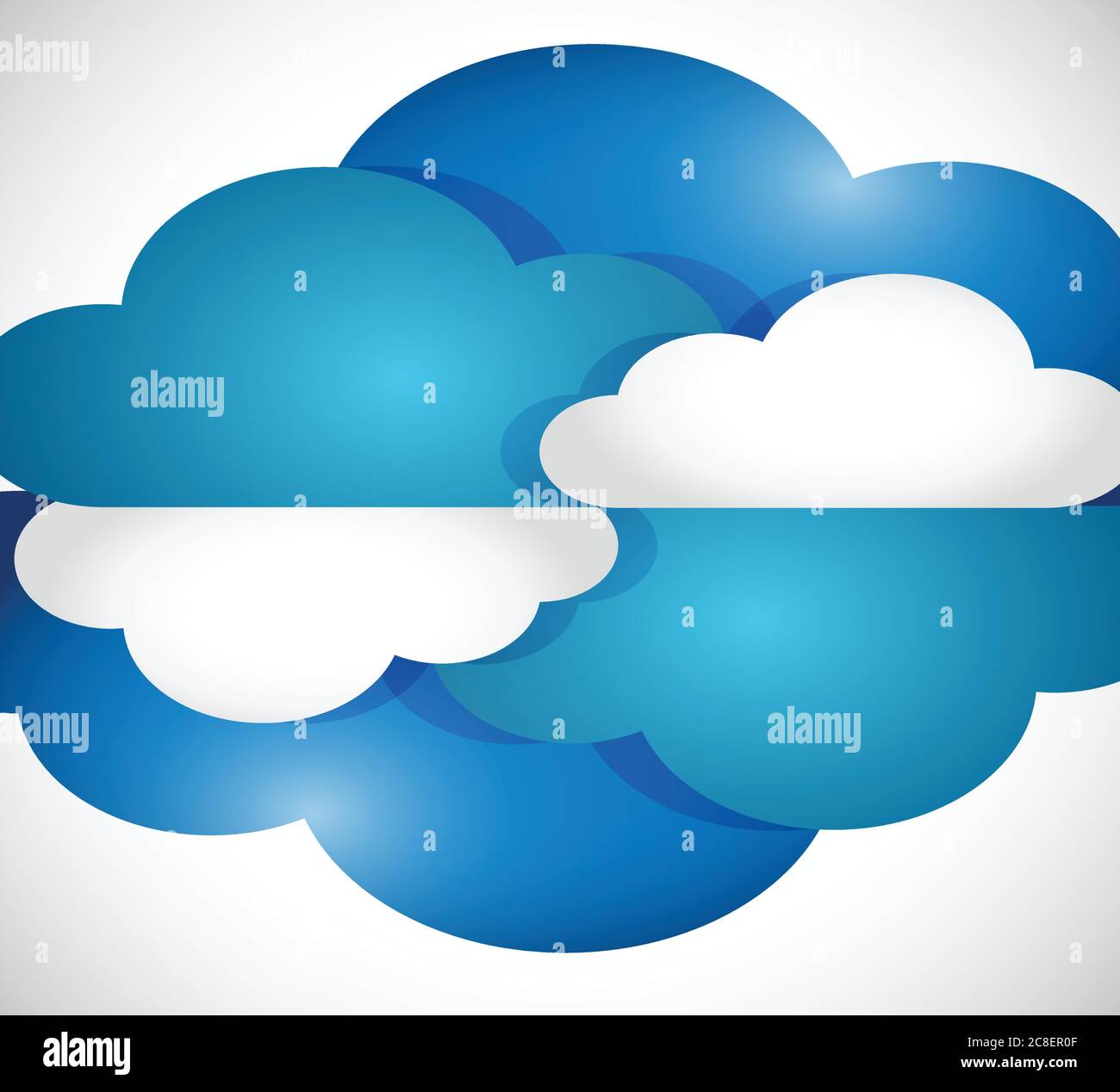 Set of clouds illustration design over a white background Stock Vector ...