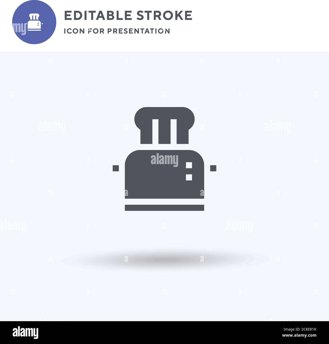 Toaster icon vector, filled flat sign, solid pictogram isolated on ...