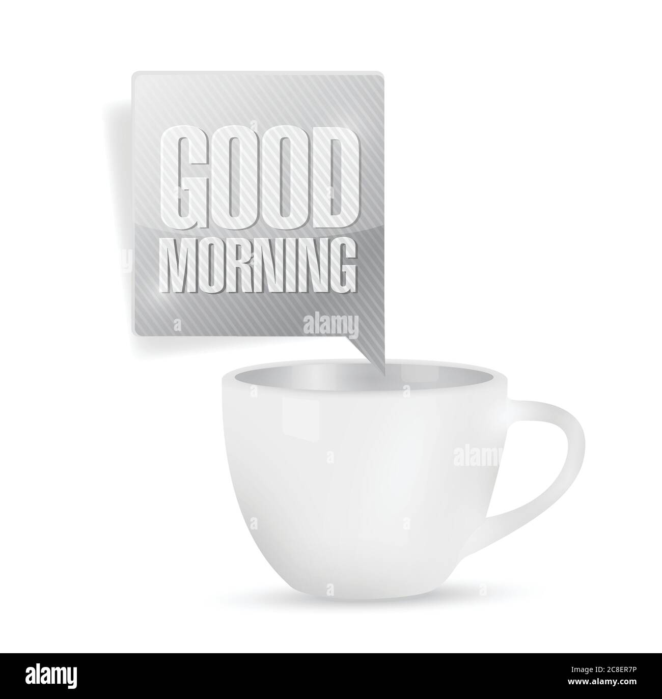 Good morning coffee mug illustration design over a white background ...