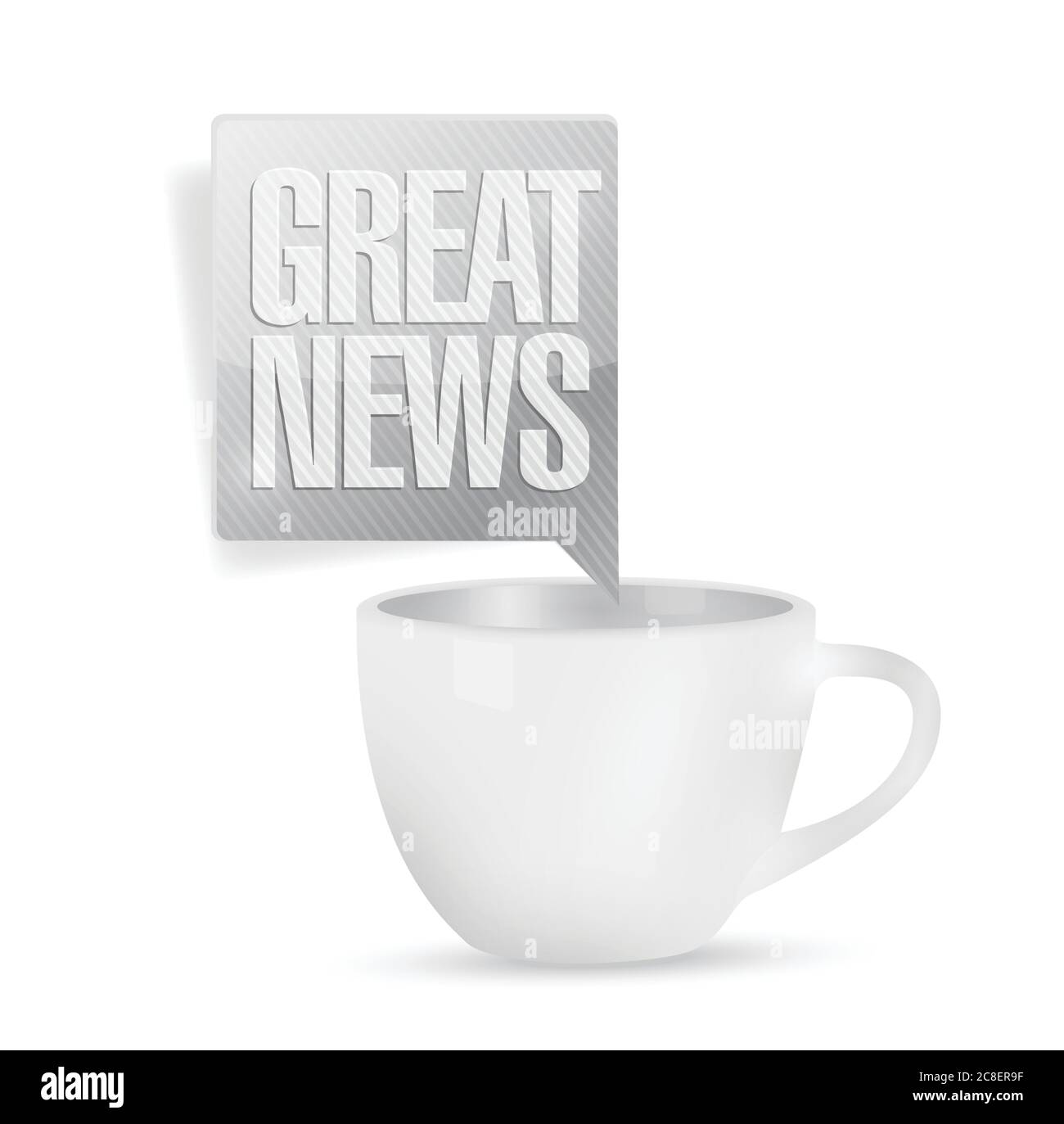 With coffee and a newspaper Stock Vector Images - Alamy