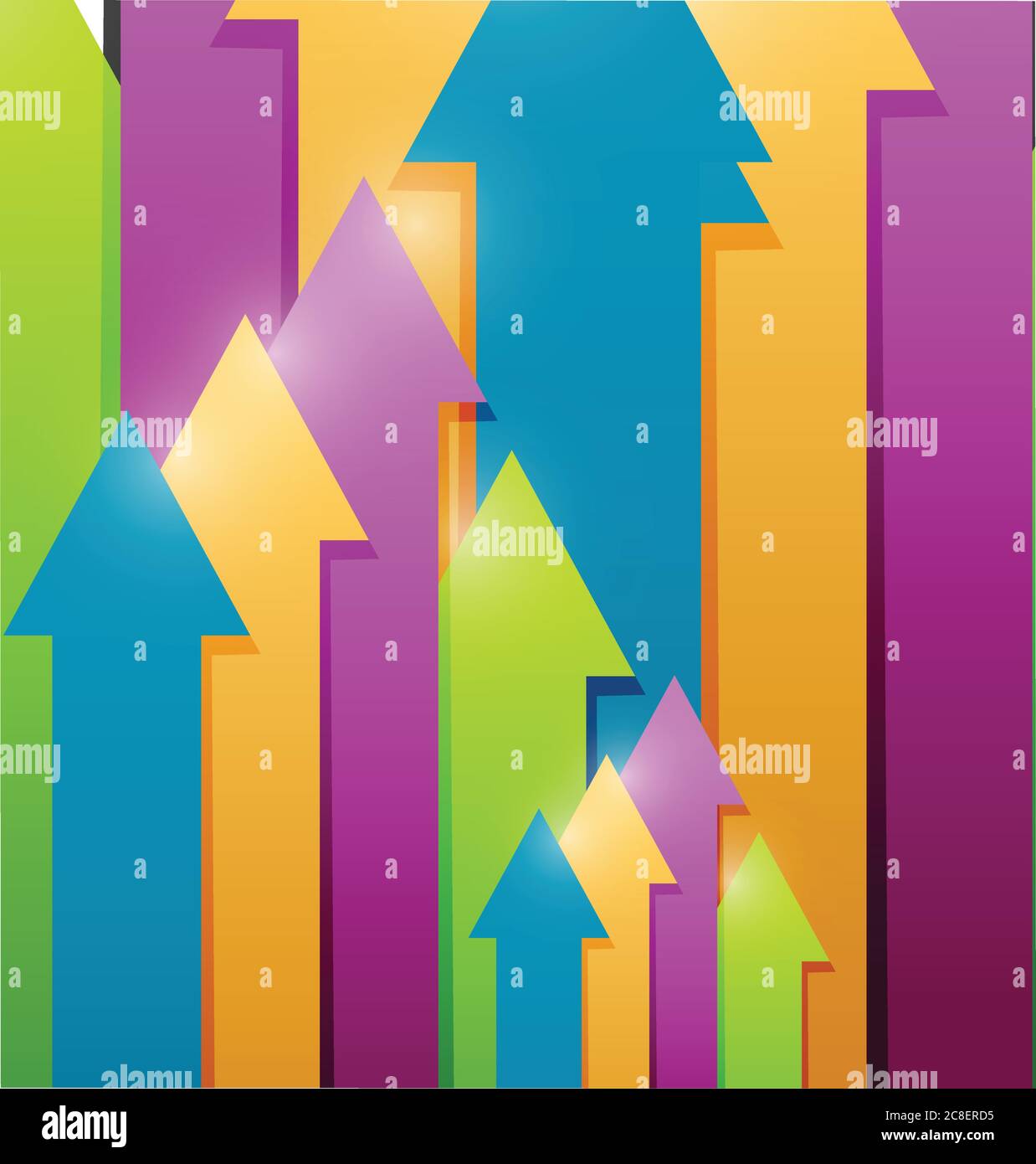 Set of colorful arrows illustration design background Stock Vector ...