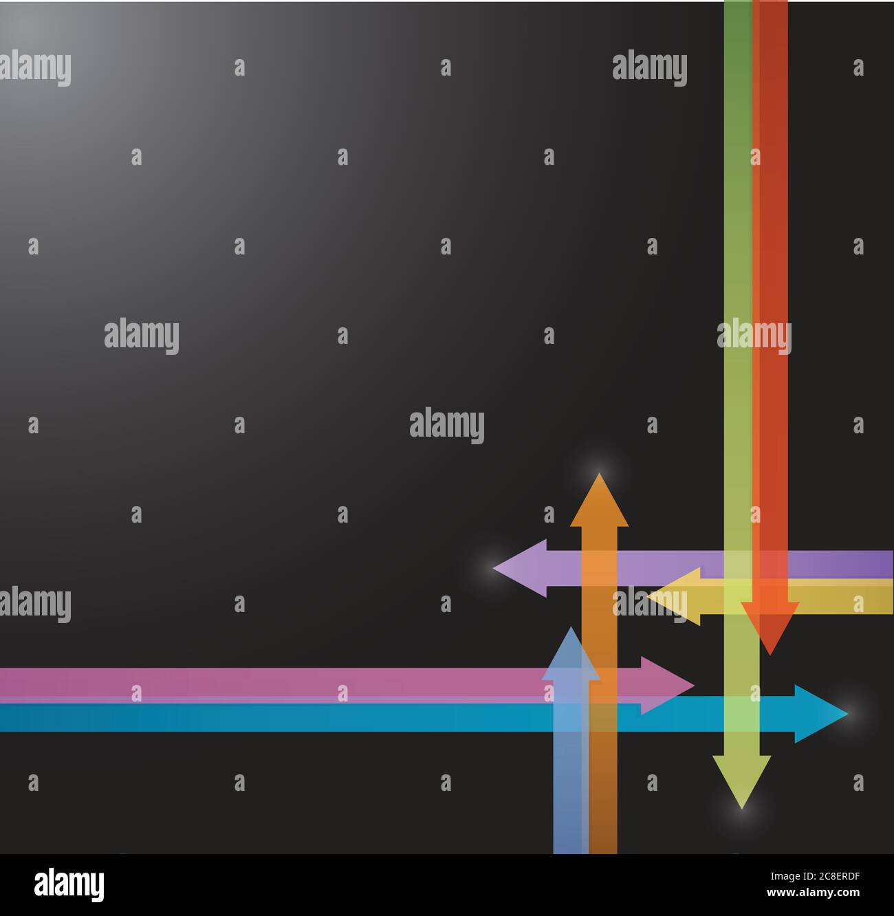 Color arrows illustration design over a black background Stock Vector ...