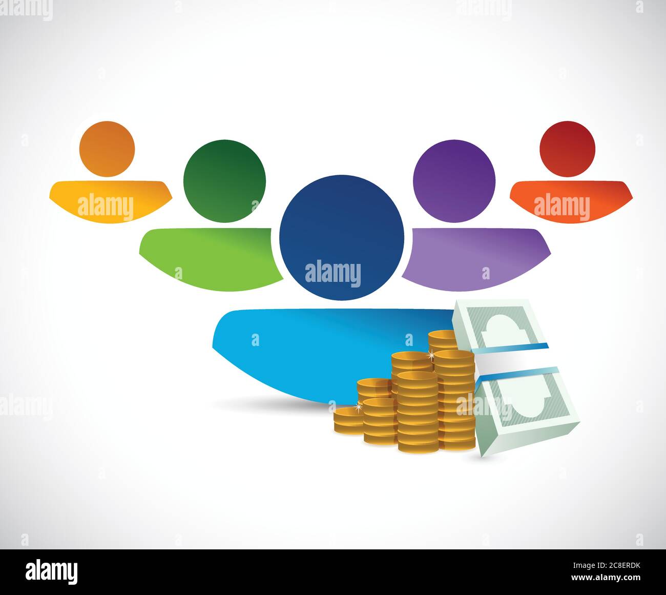 Avatar and money illustration design over a white background Stock ...