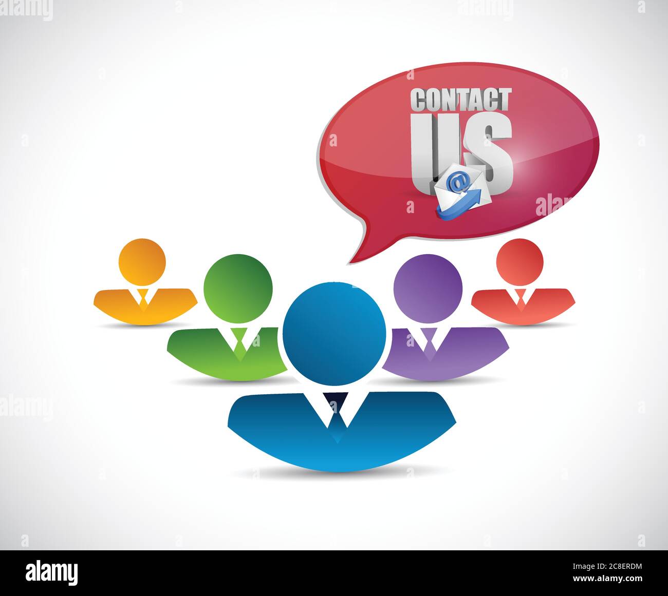 Diverse customer service team Stock Vector Images - Alamy