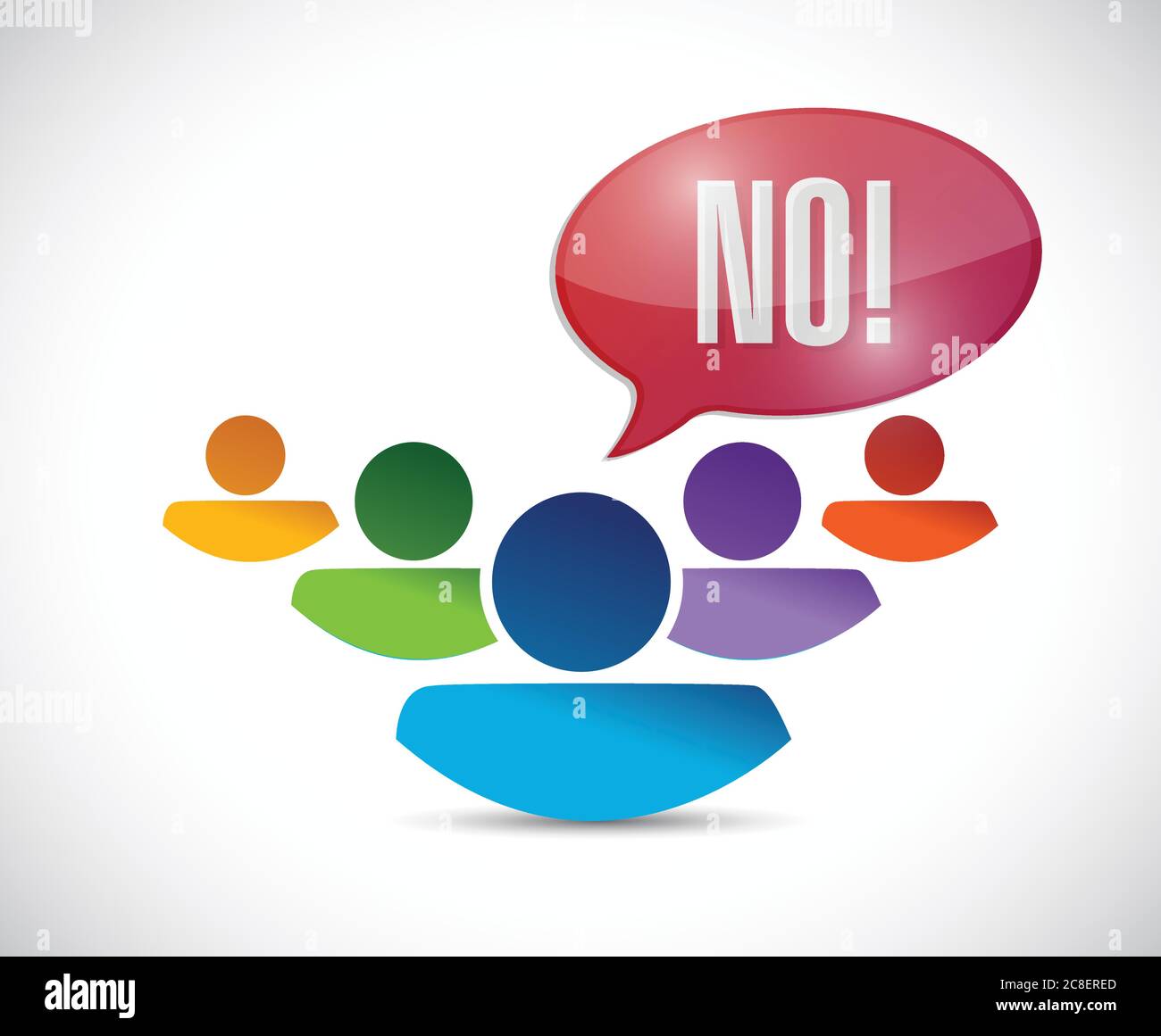 No message people illustration design over a white Stock Vector Image ...
