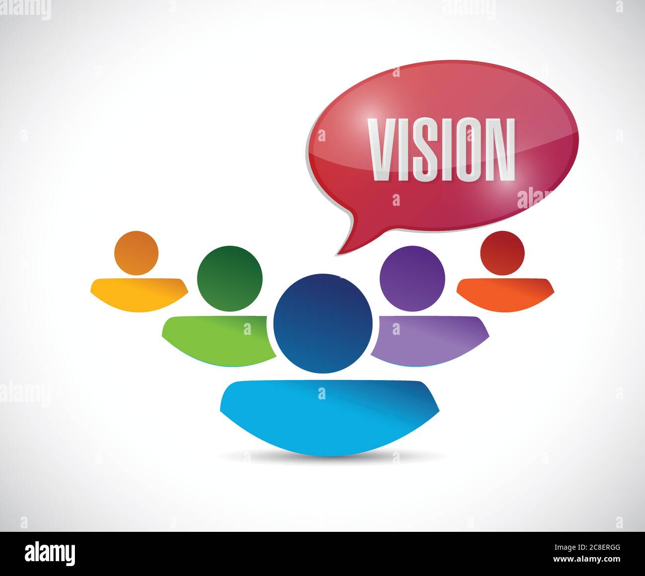 Teamwork vision illustration design over a white background Stock ...