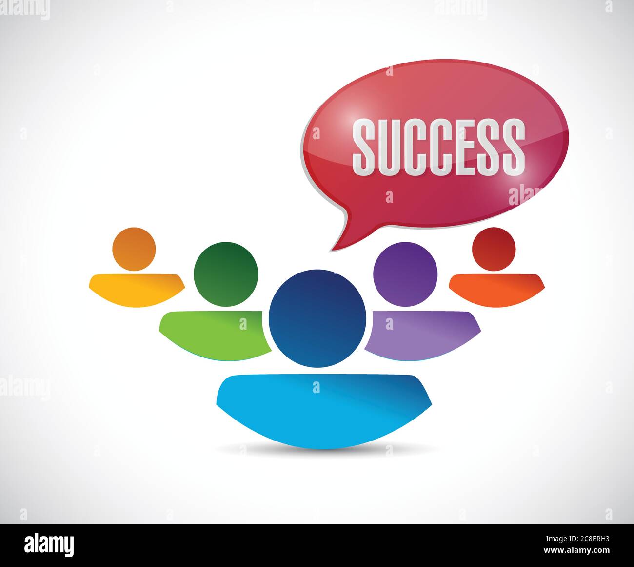 Success message and people. illustration design over a white background ...