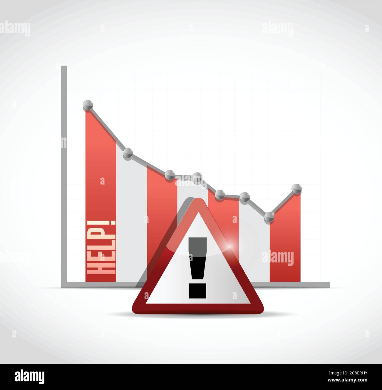 Need help business graph illustration design over a white background ...