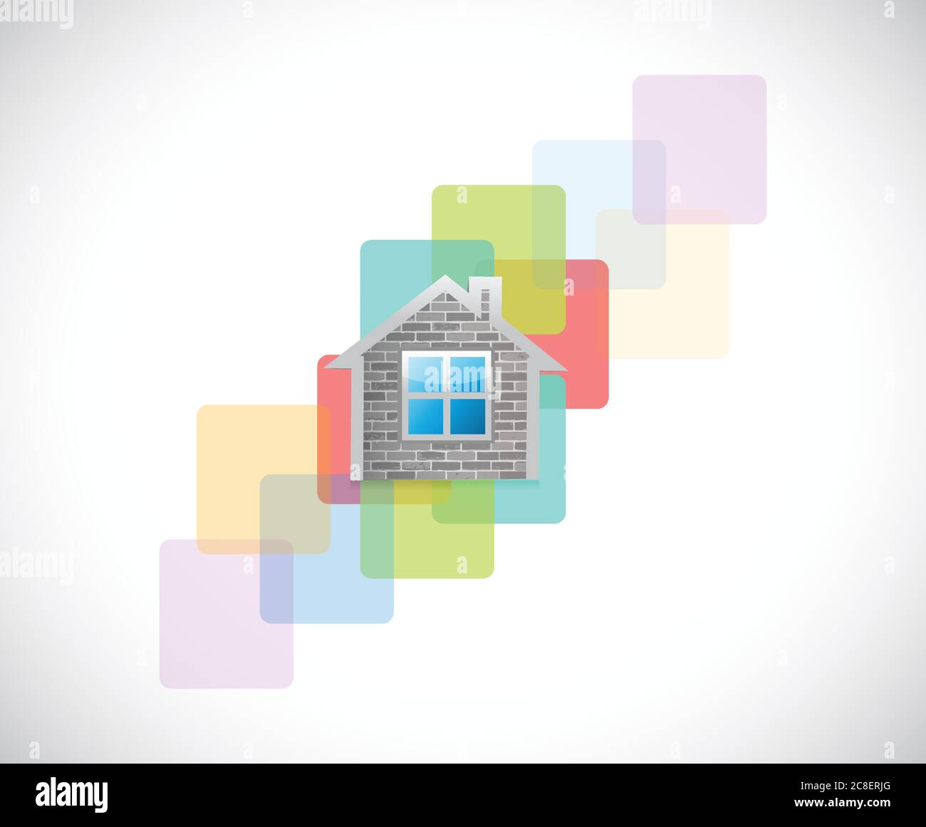 Real estate home graphic illustration design over a white background ...