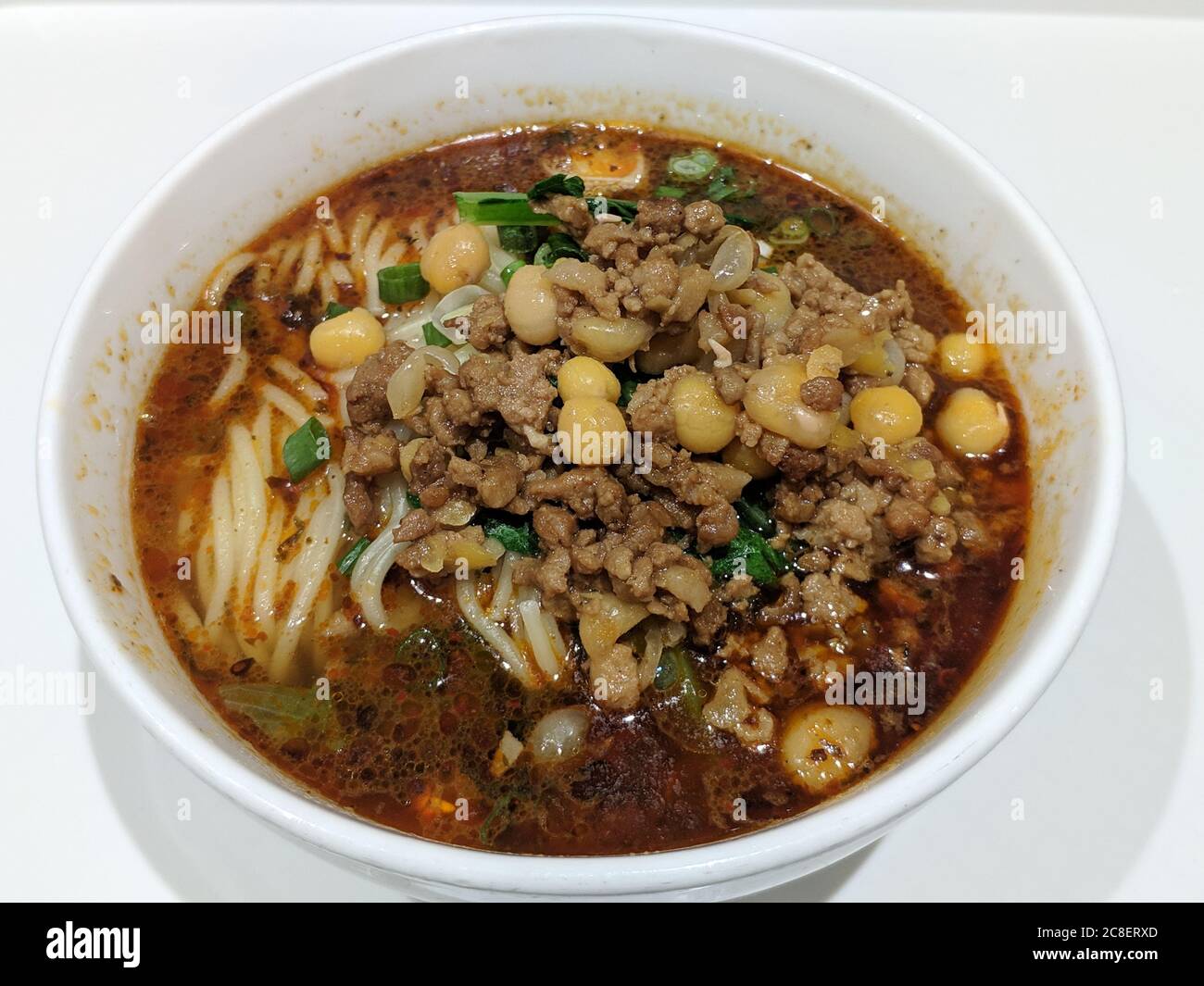 Chinese traditional noodles with meat and yellow beans Stock Photo - Alamy