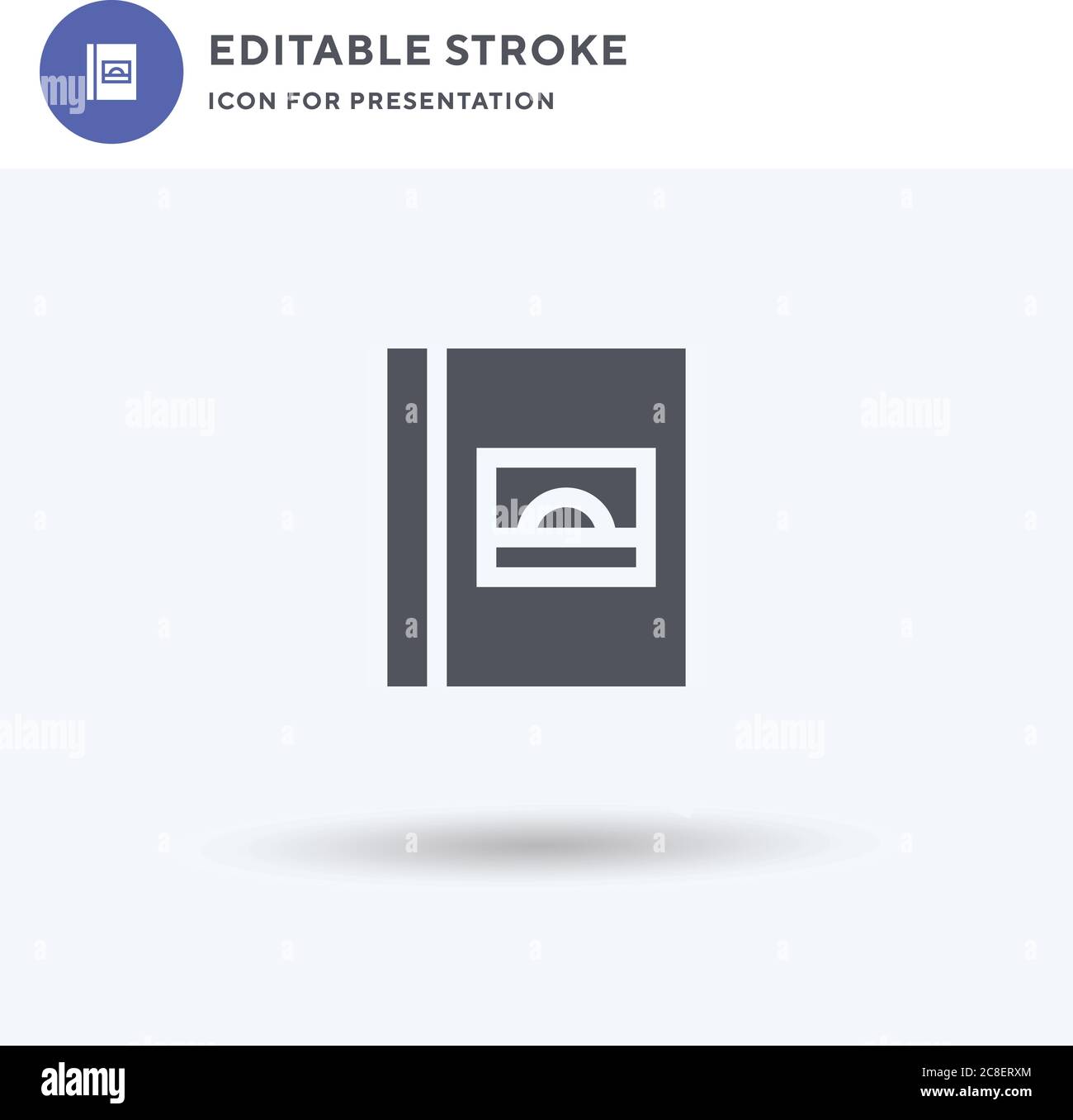 Album icon vector, filled flat sign, solid pictogram isolated on white ...