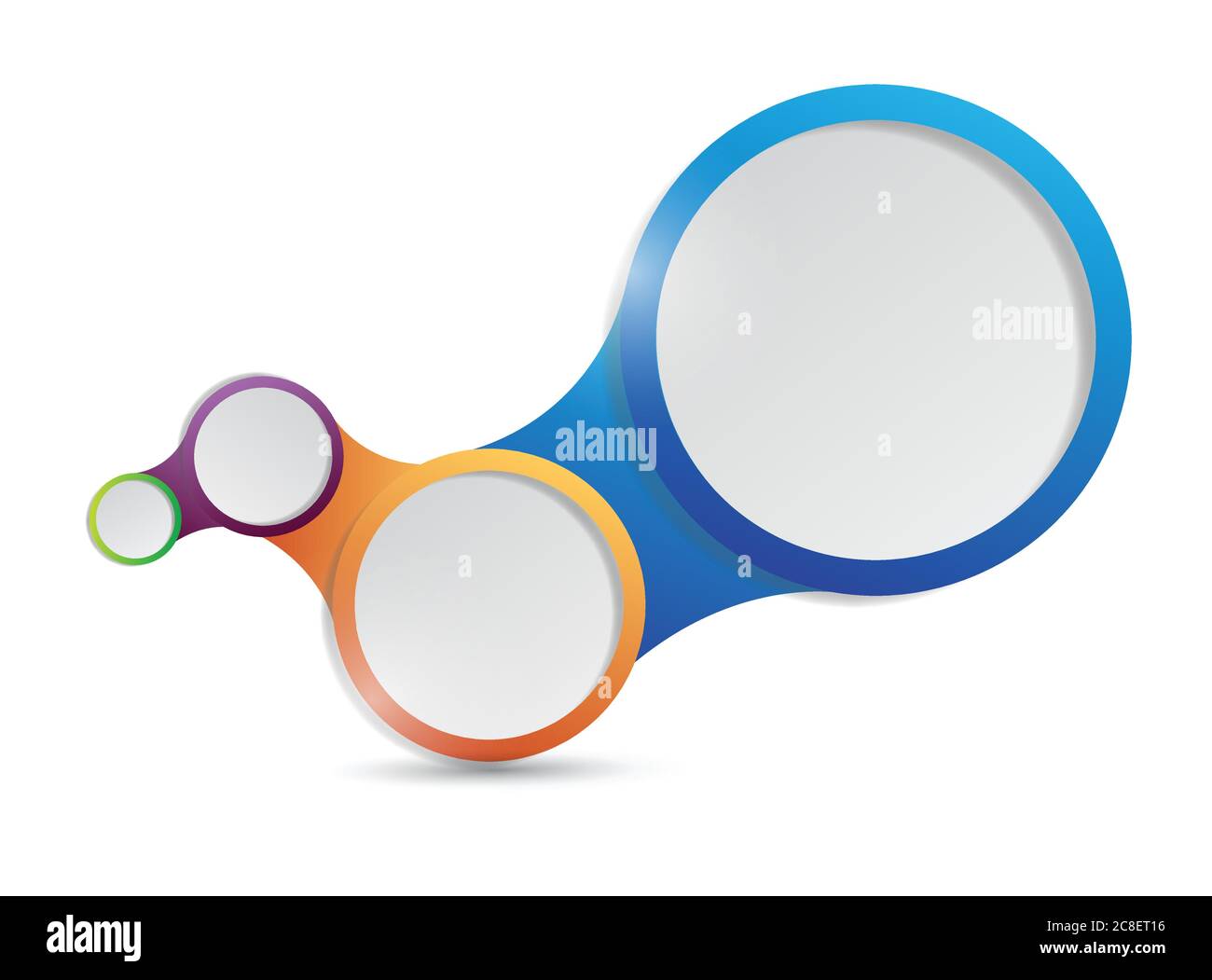 Circles link diagram illustration design over a white background Stock ...