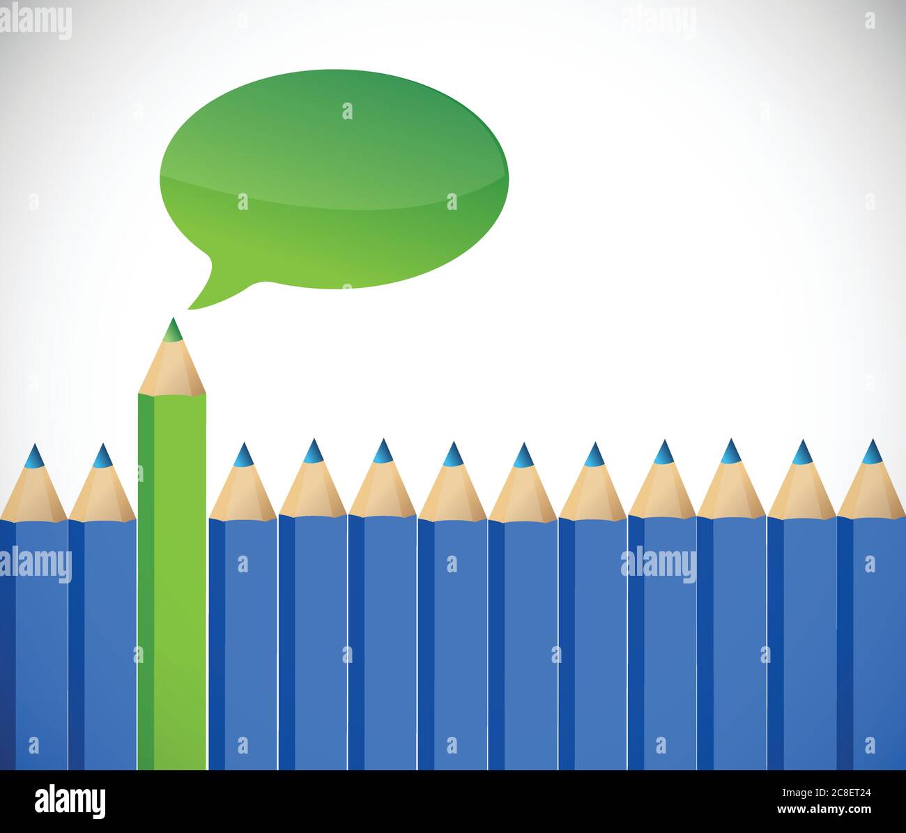 Unique color pencil illustration design over a white background Stock ...