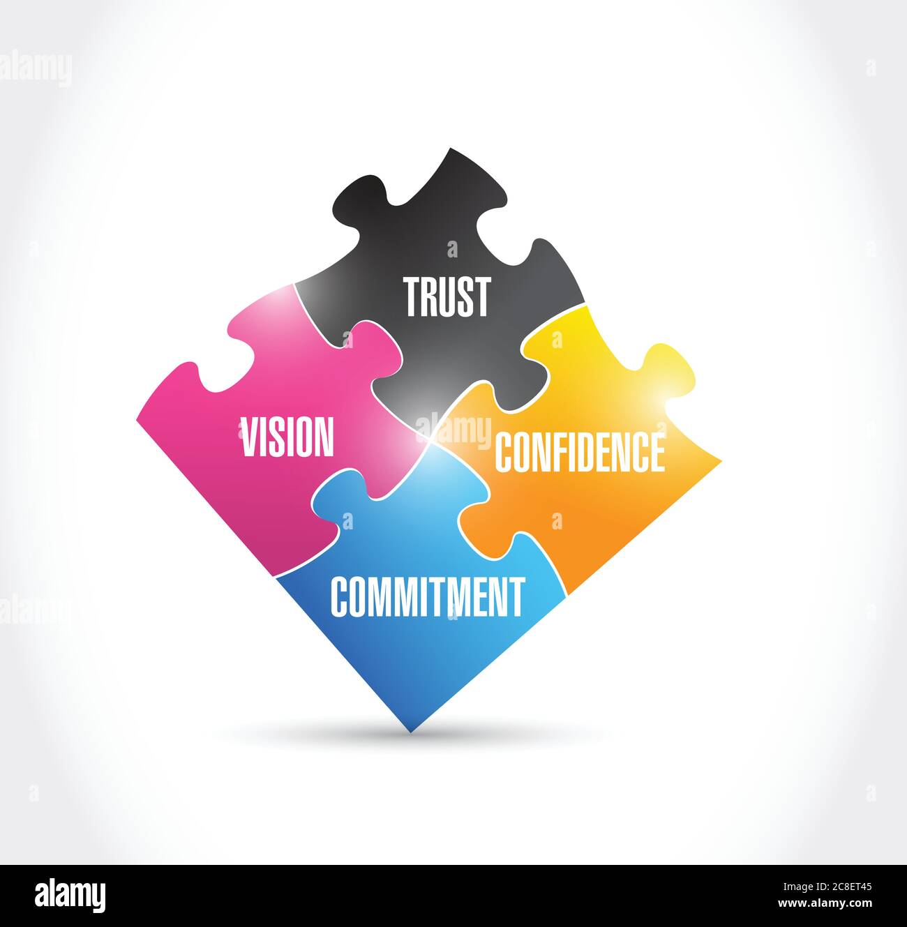 Trust Commitment Teamwork Together Business Illustration Vector Stock ...