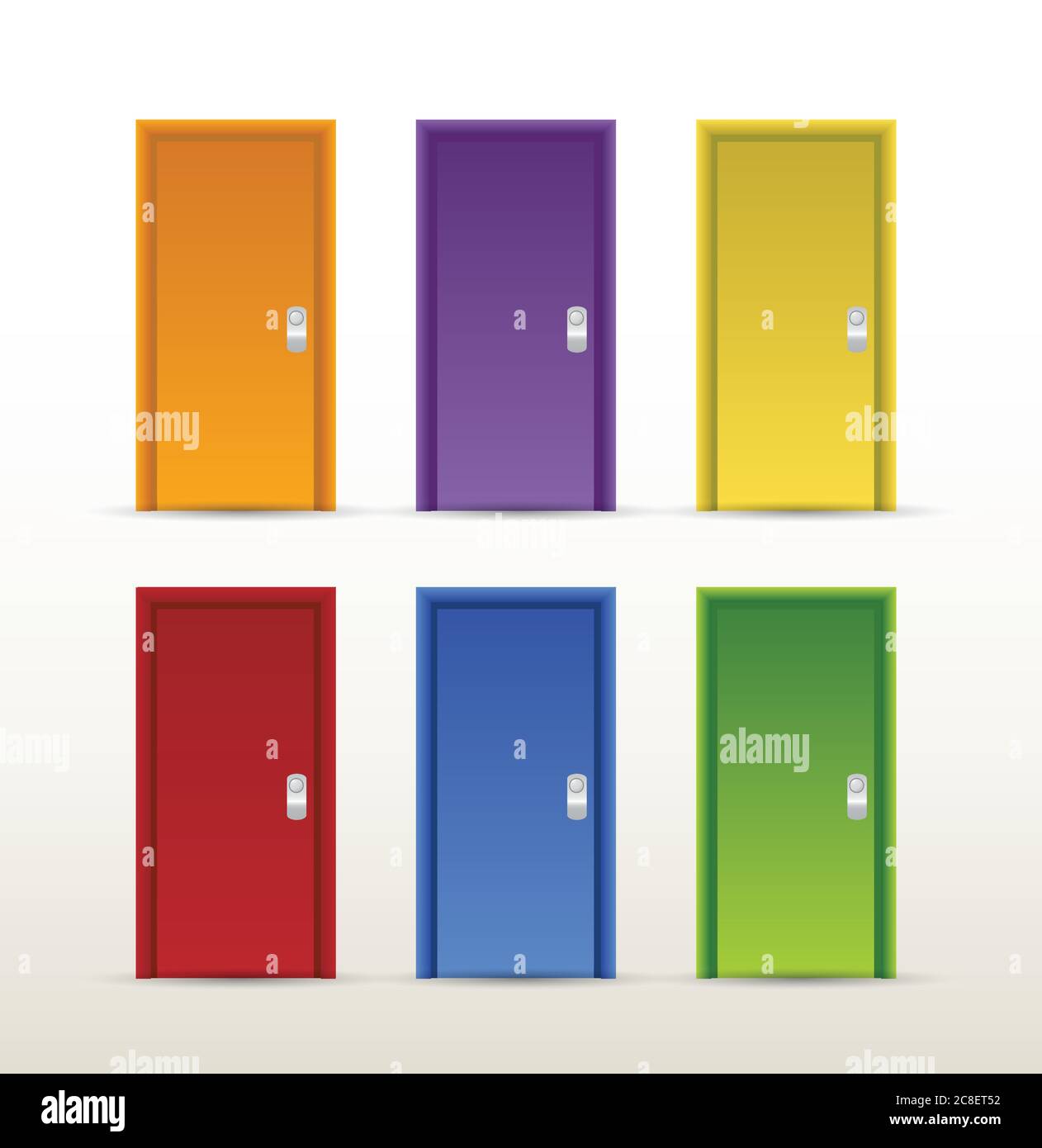 White house red doors Stock Vector Images - Alamy