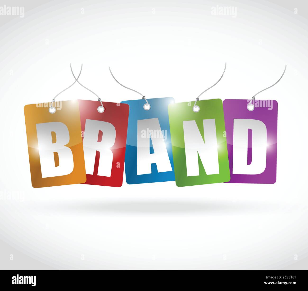 Brand color tags illustration design over a white background Stock ...