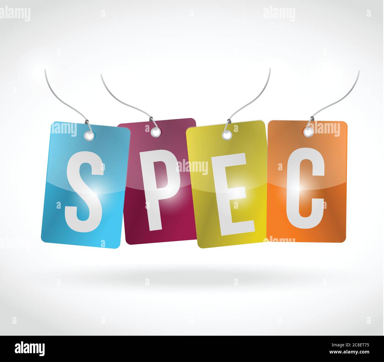 Spec tags illustration design over a white background Stock Vector ...