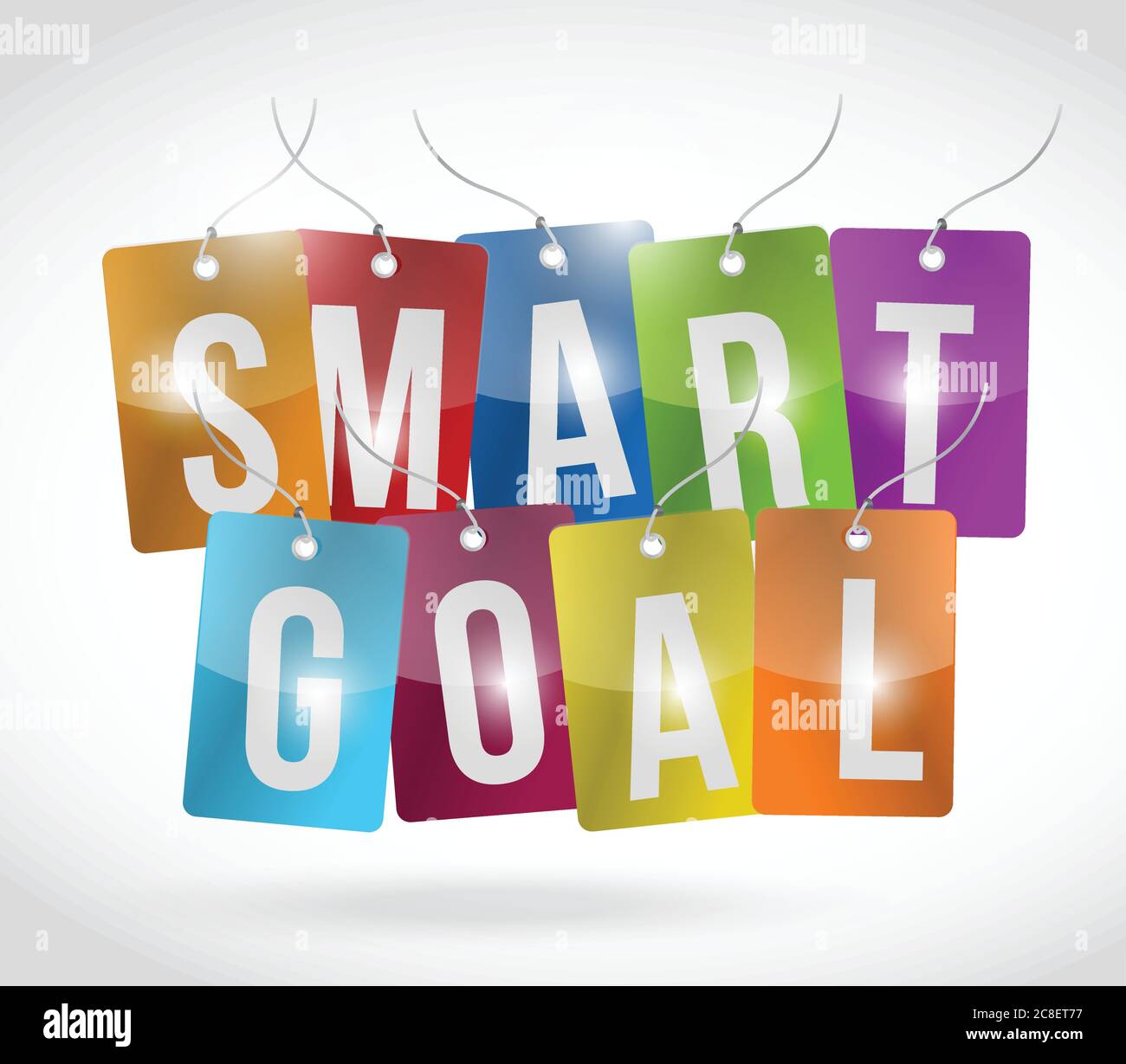 Smart goal tags illustration design over a white background Stock ...