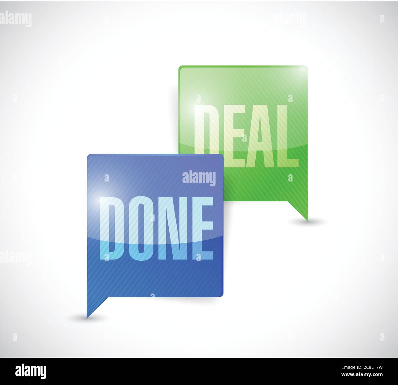 Done deal business communication message bubbles illustration design ...