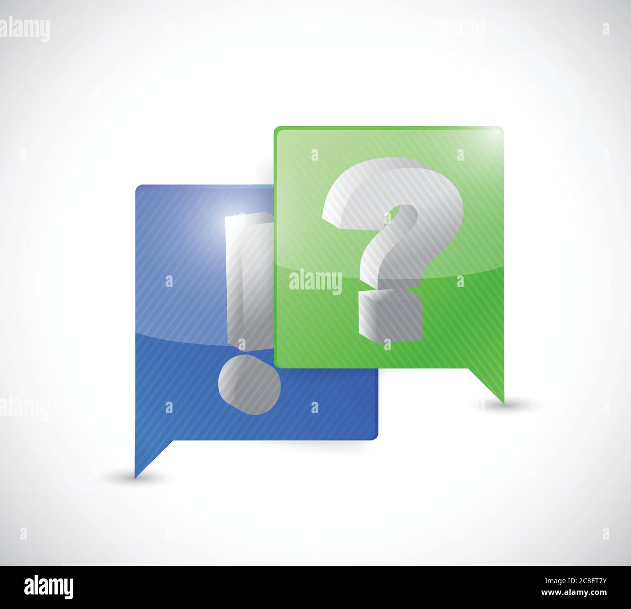 Exclamation and question mark communication concept illustration design ...
