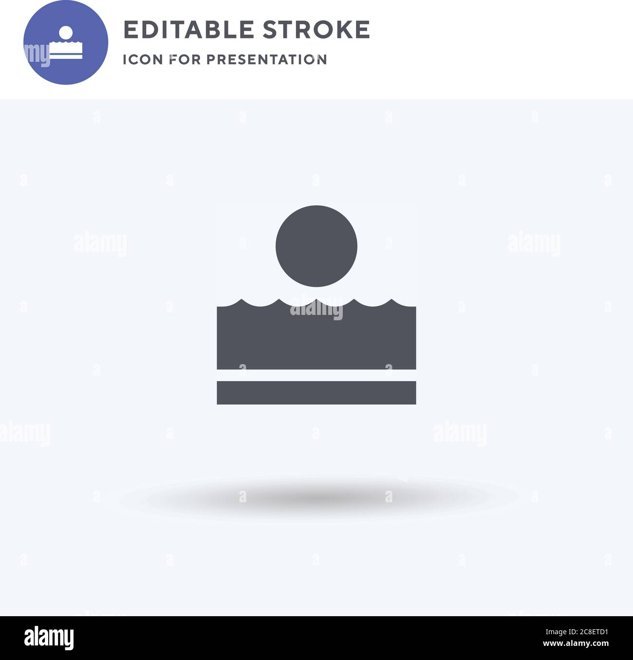 Warm Water icon vector, filled flat sign, solid pictogram isolated on ...