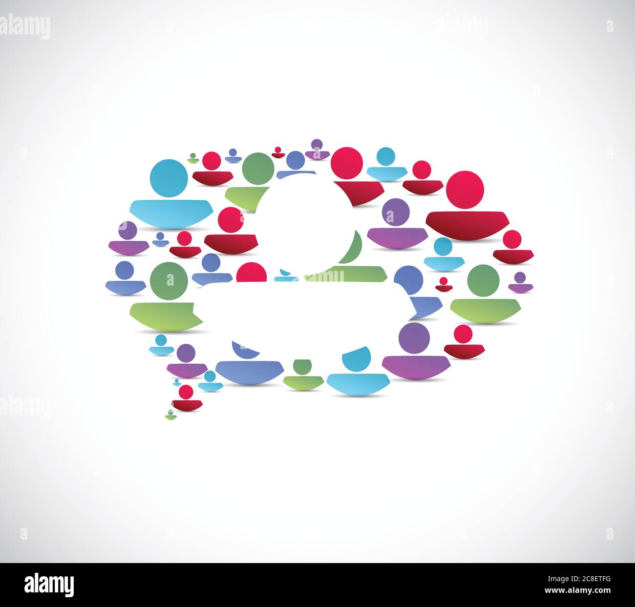 People message bubble illustration design over a white background Stock ...