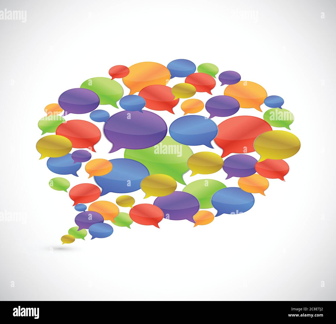 Set of message bubbles. illustration design over a white background ...