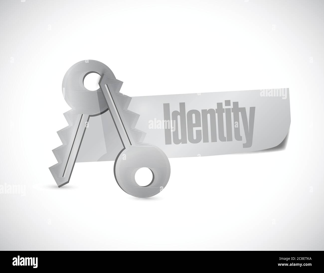 Key identity message illustration design over a white background Stock ...