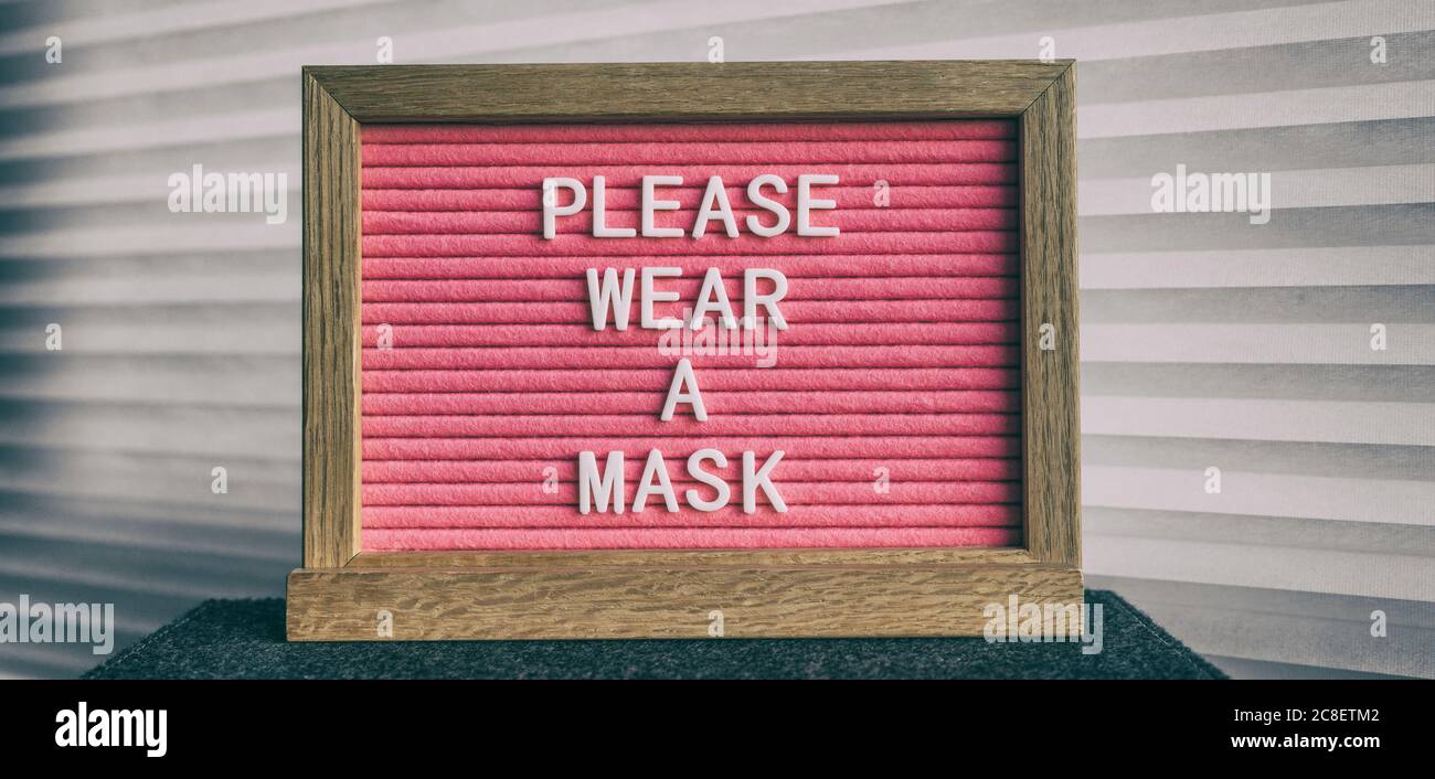 Please wear mask sign hi-res stock photography and images - Alamy
