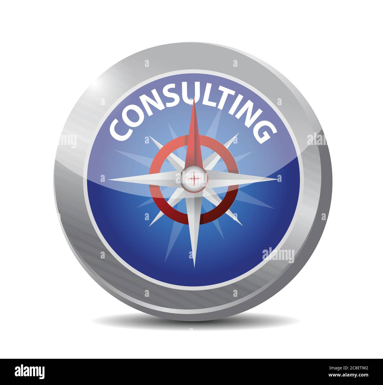 Consulting compass illustration design over a white background Stock ...