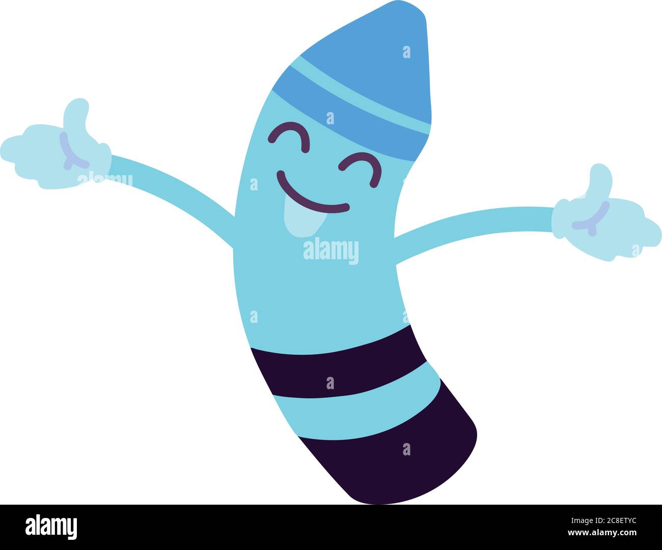 Happy Green Crayon Clipart