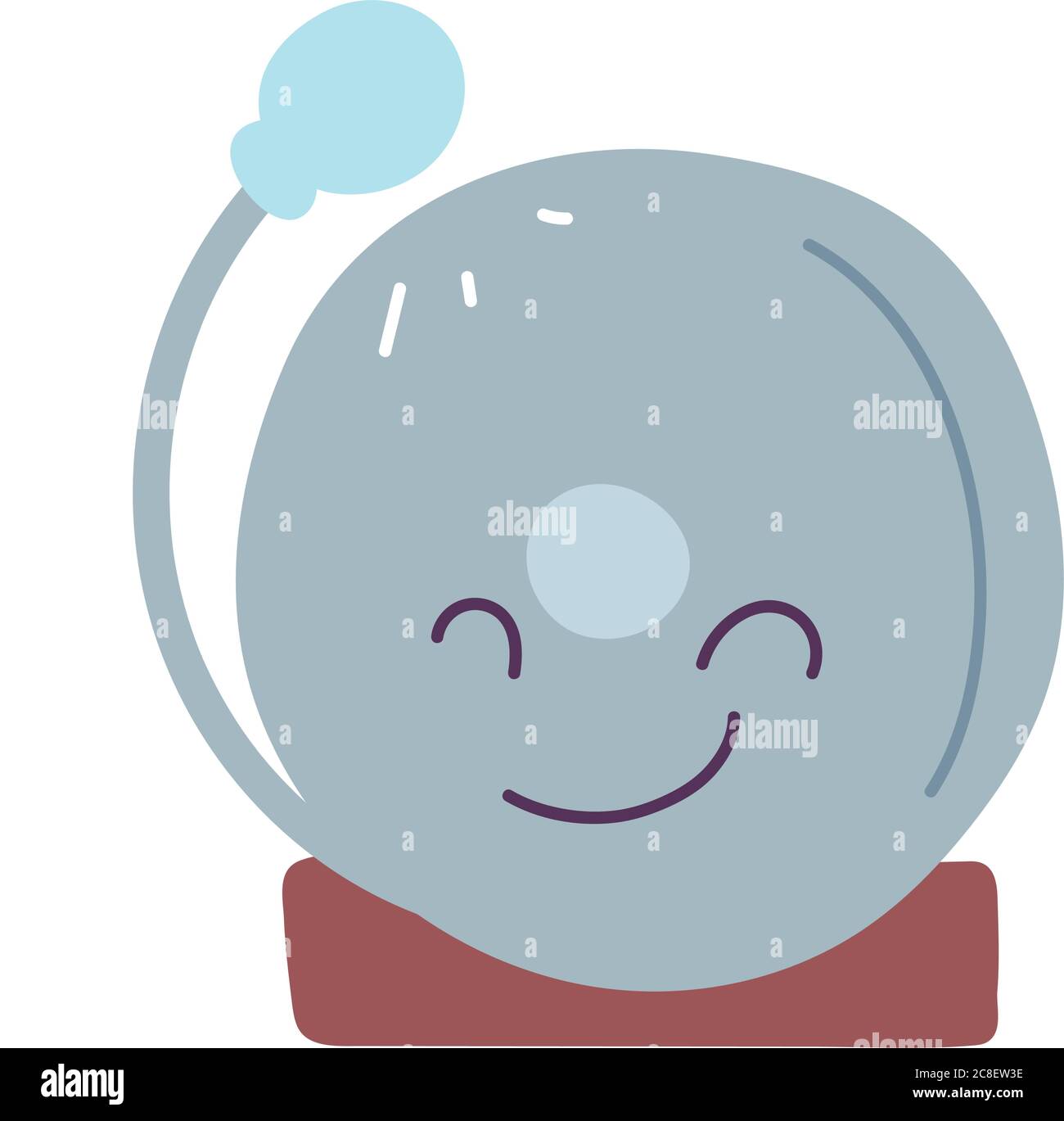 school alarm with happy face cartoon vector illustration design Stock ...