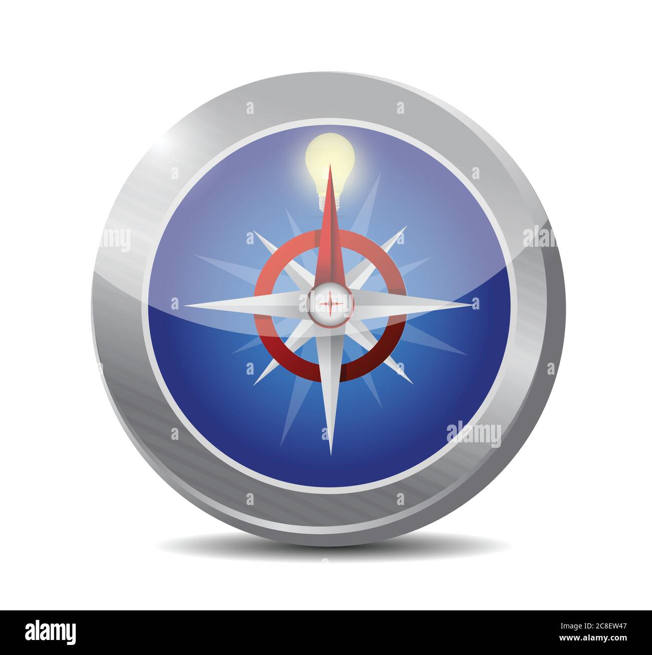 Idea compass illustration design over a white background Stock Vector ...