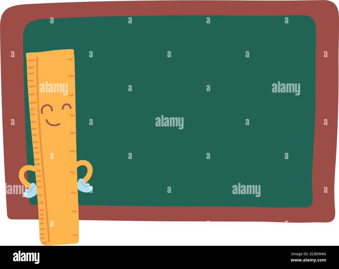 board and rule with happy face cartoon vector illustration design Stock ...