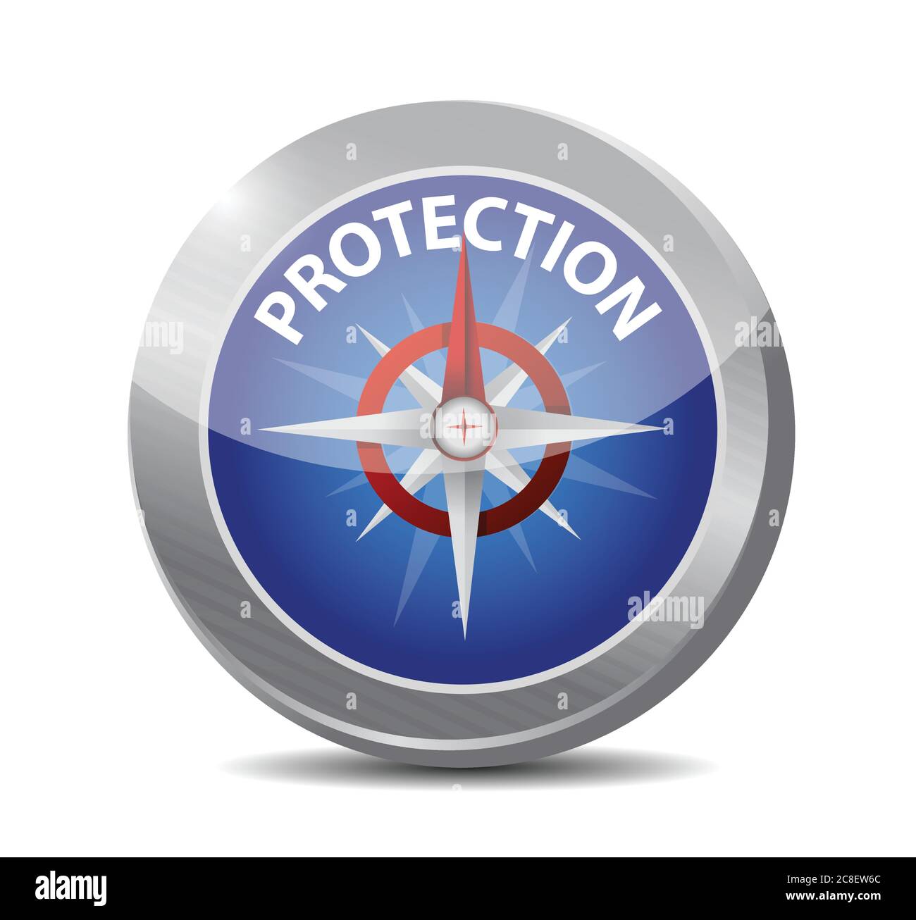 Protection compass illustration design over a white background Stock ...