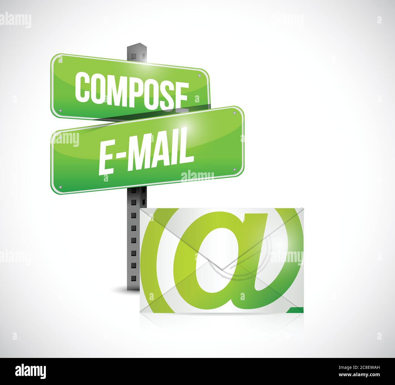 Compose mail concept illustration design over a white background Stock ...