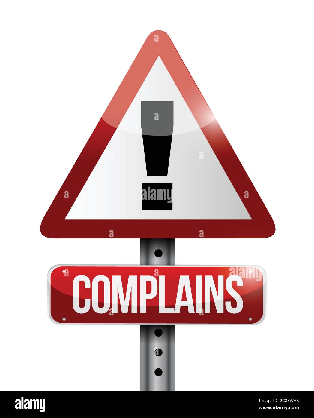 Complains warning sign illustration design over a white background ...