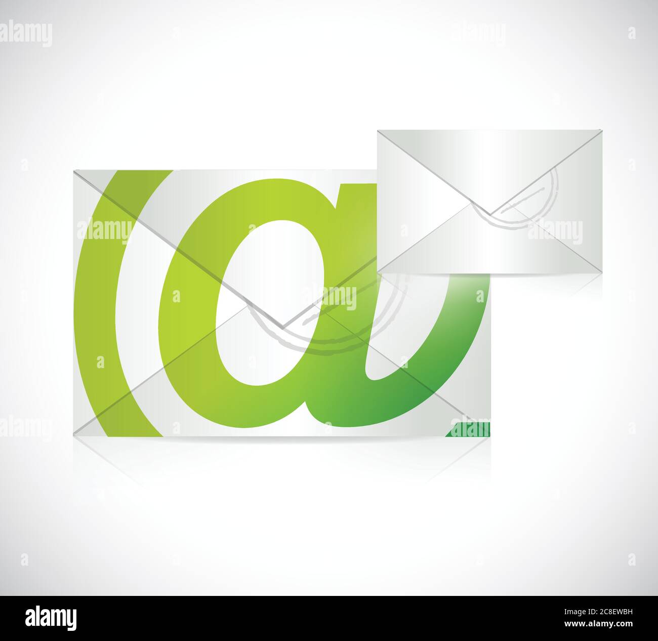 Contact us envelope illustration design over a white background Stock ...