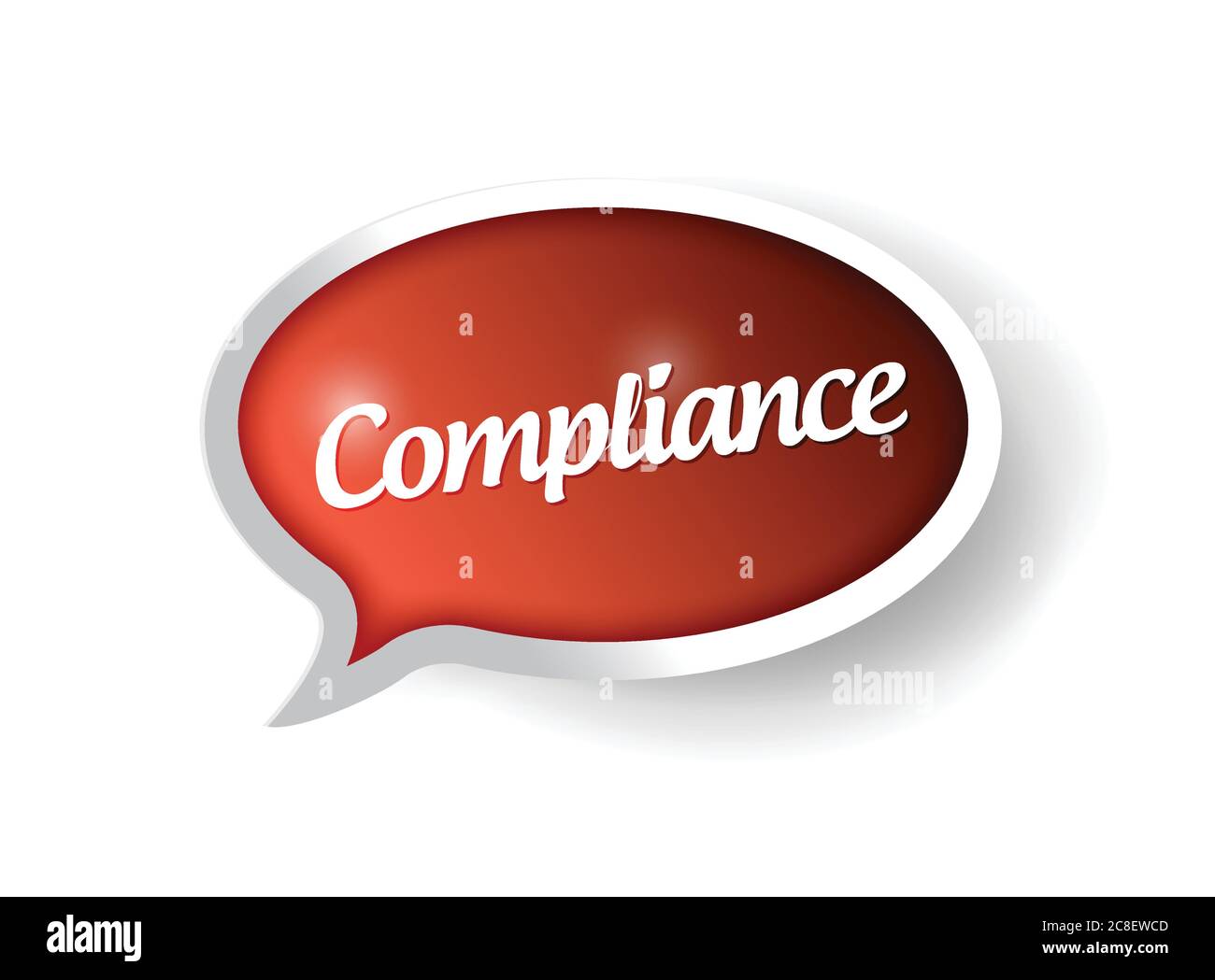 Compliance message on a speech bubble. illustration design Stock Vector ...