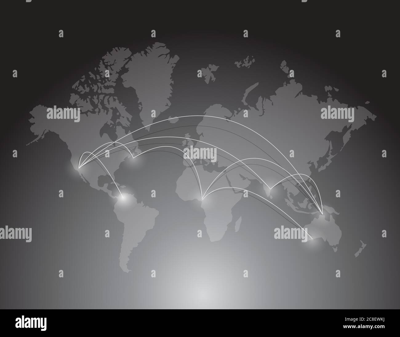 World map connection. illustration design over a white background Stock ...