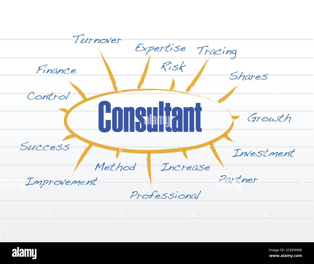 Consultant business model illustration design over a white background ...