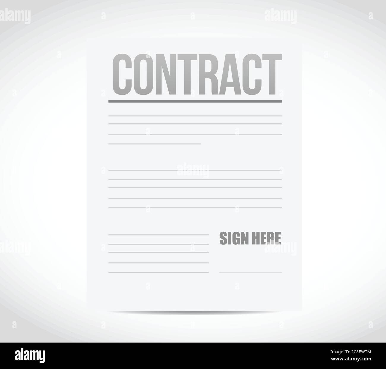 Sign here contract paper illustration design over a white background ...