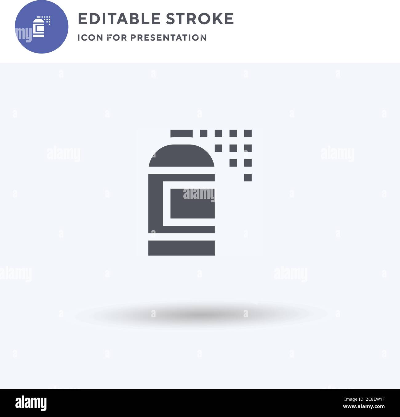 Spray icon vector, filled flat sign, solid pictogram isolated on white ...