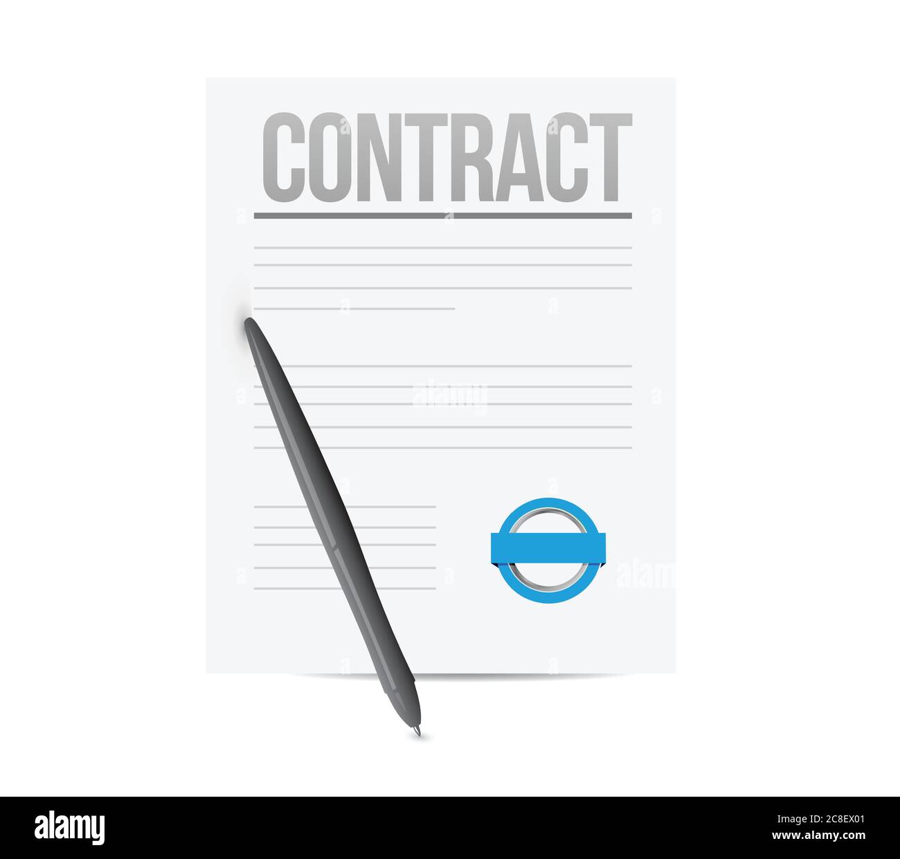 Contract concept illustration design over a white background Stock ...