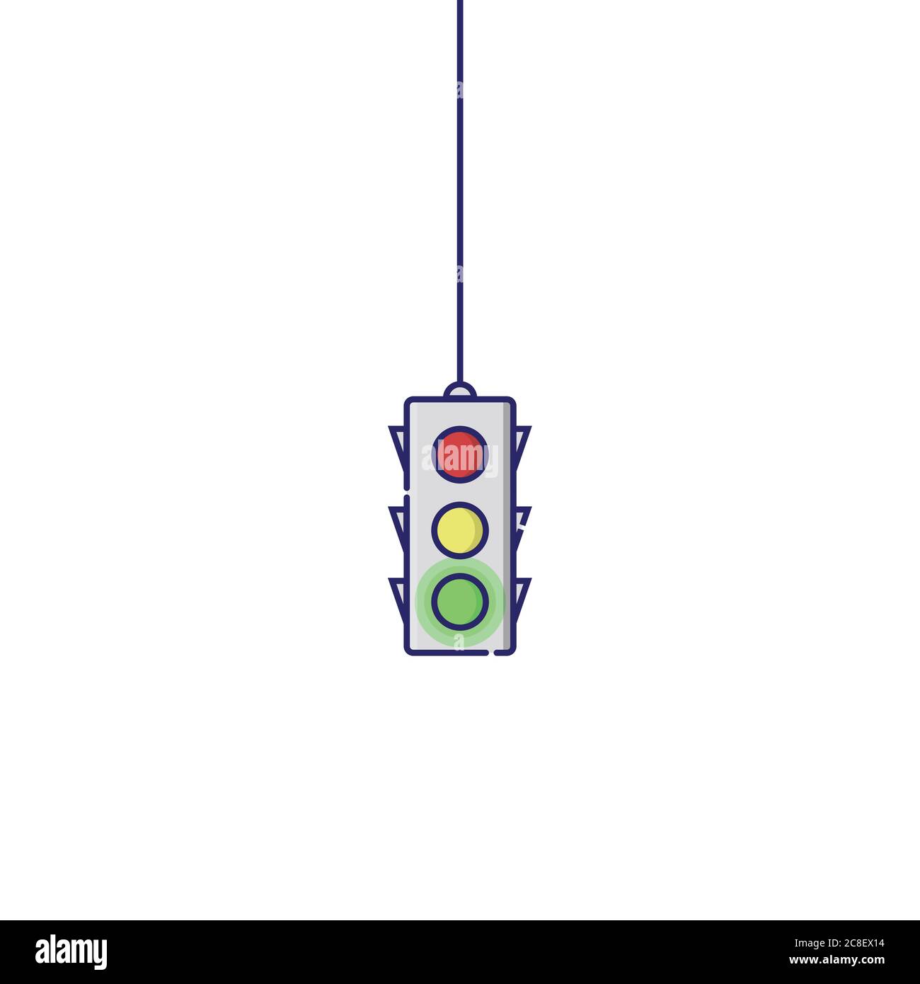 TRAFFIC SIGNALING WITH THE GREEN SIGN OPEN Stock Vector Image & Art - Alamy
