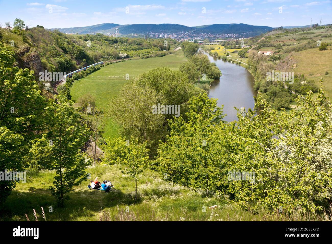 řeka Berounka z Tetína, Český kras, Česka republika / Berounka river ...